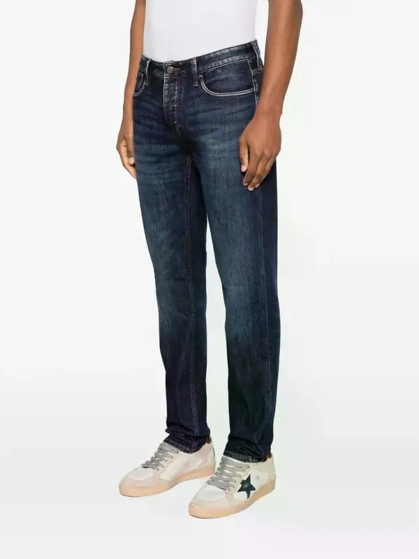 Emporio Armani Logo-plaque Jeans - Blue