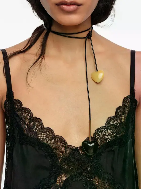Bimba Y Lola Resin Heart Pendant Necklace