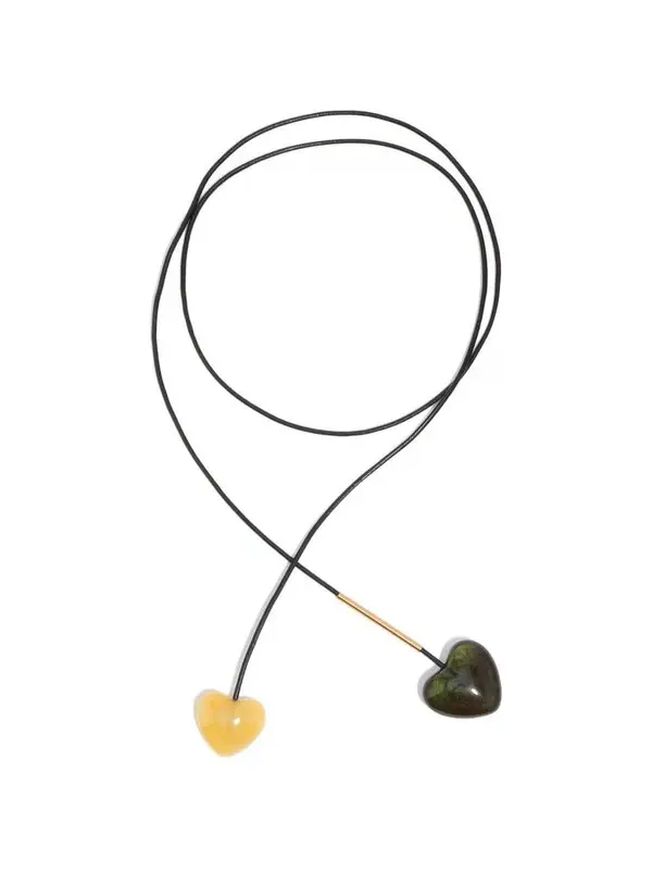Bimba Y Lola Resin Heart Pendant Necklace