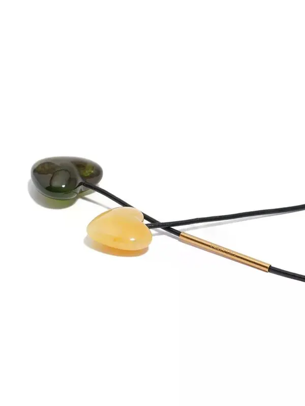 Bimba Y Lola Resin Heart Pendant Necklace