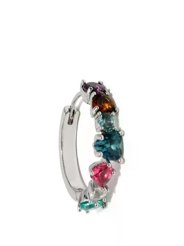 Bimba Y Lola Crystal-embellished Hoop Earrings - Silver