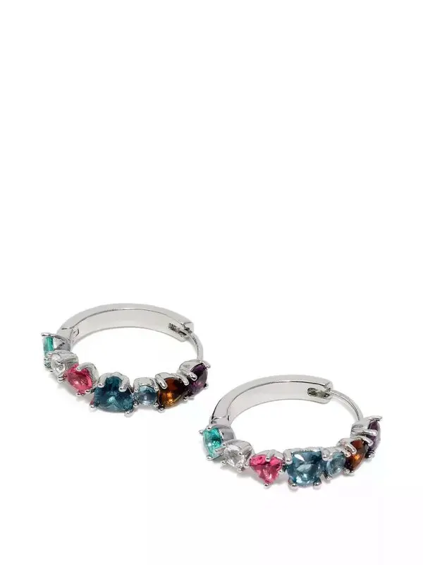 Bimba Y Lola Crystal-embellished Hoop Earrings - Silver