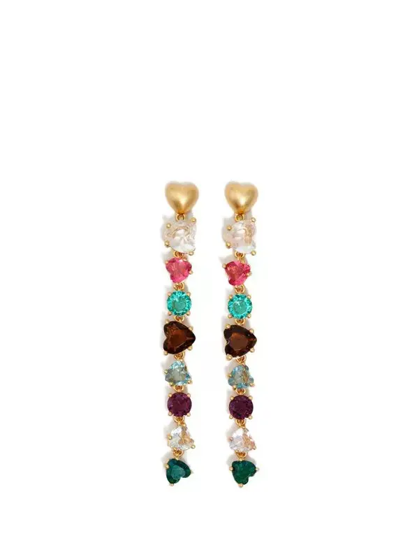 Bimba Y Lola Crystal-embellished Drop Earrings - Gold