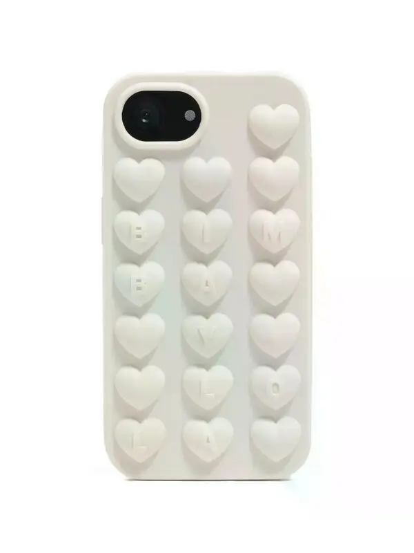Bimba Y Lola Heart-embossed Iphone 16e Case - White