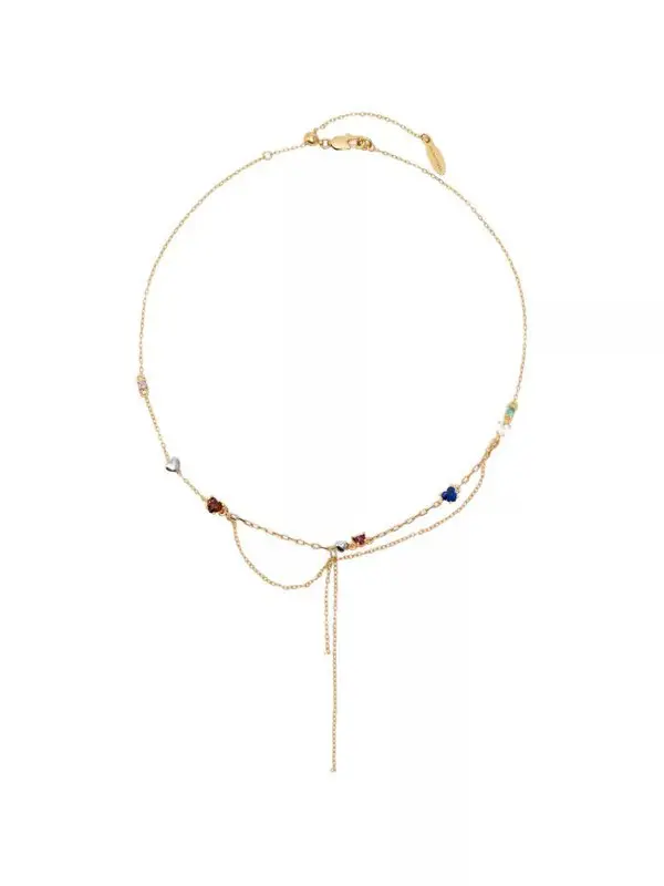Bimba Y Lola Heart-pendant Double Chain Necklace - Gold