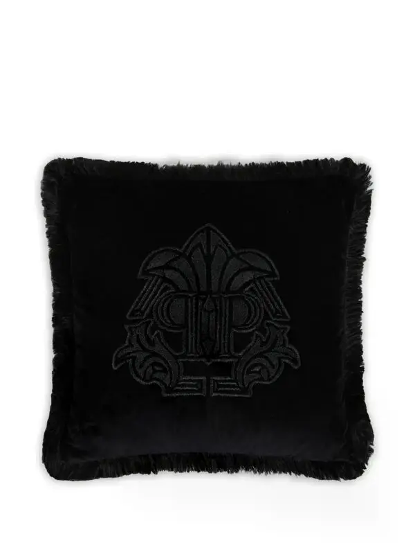 Philipp Plein Gothic Monogram Cushion - Black