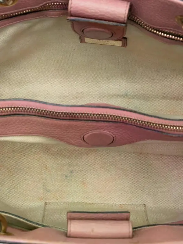 Gucci Medium Bicolor Calfskin Bamboo Shopper Satchel - Orange