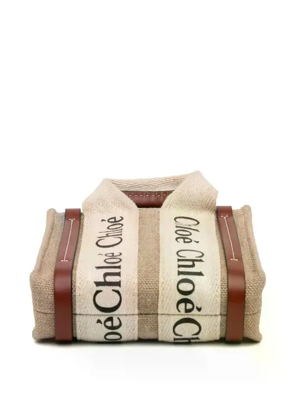 Chloé 2023 Nano Canvas Woody Satchel - Brown