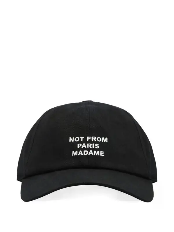 Drole De Monsieur Embroidered Baseball Cap - Black