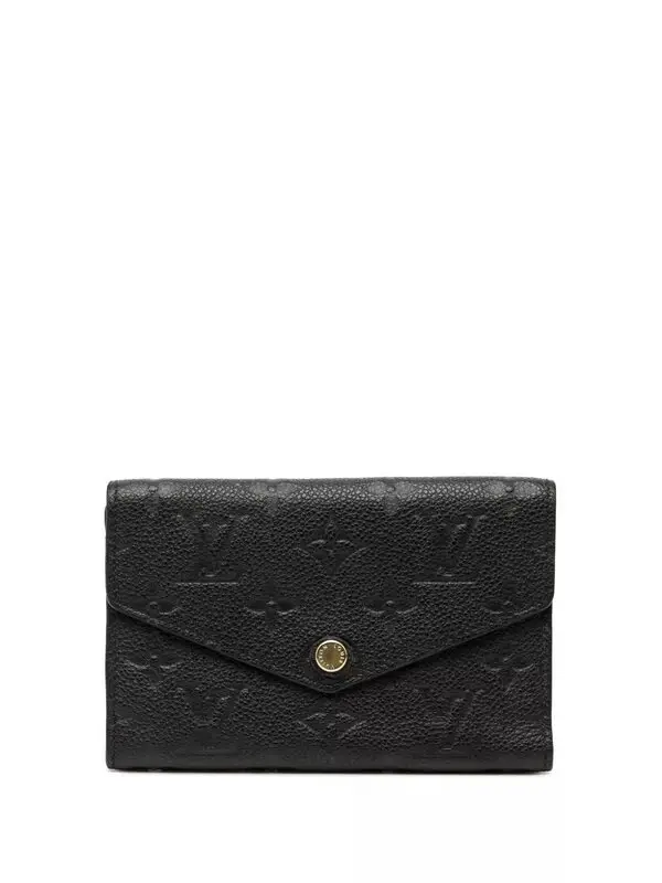LOUIS VUITTON 2015 Monogram Empreinte Victorine Wallet Small Wallets - Black