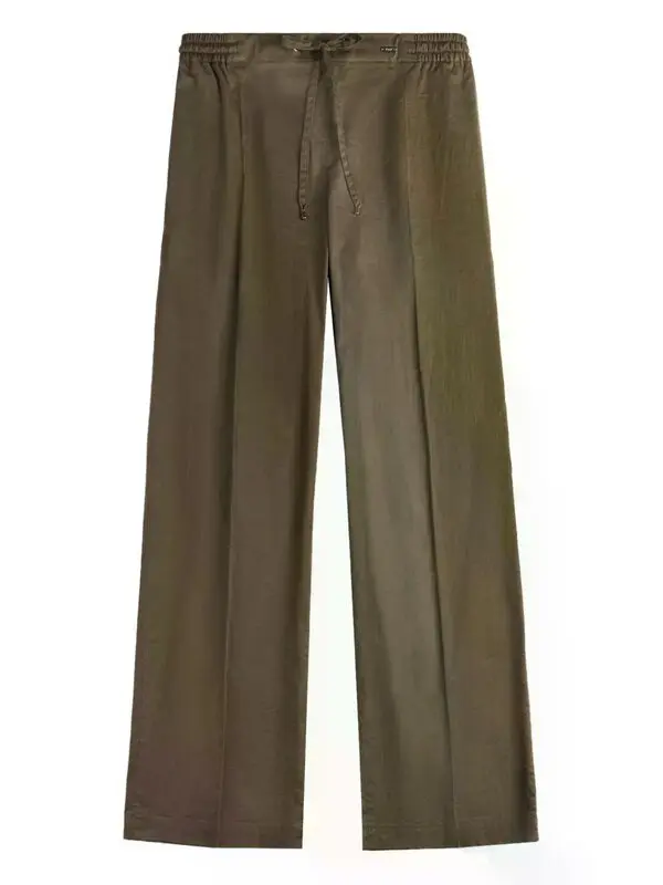 FAY Drawstring-fastening Trousers - Green