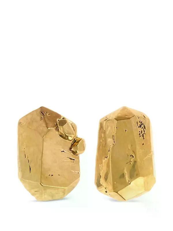 Saint Laurent Organic Metal Earrings - Gold