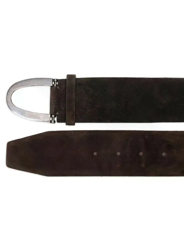 Gianfranco Ferre 2000s Suede Buckle Belt
