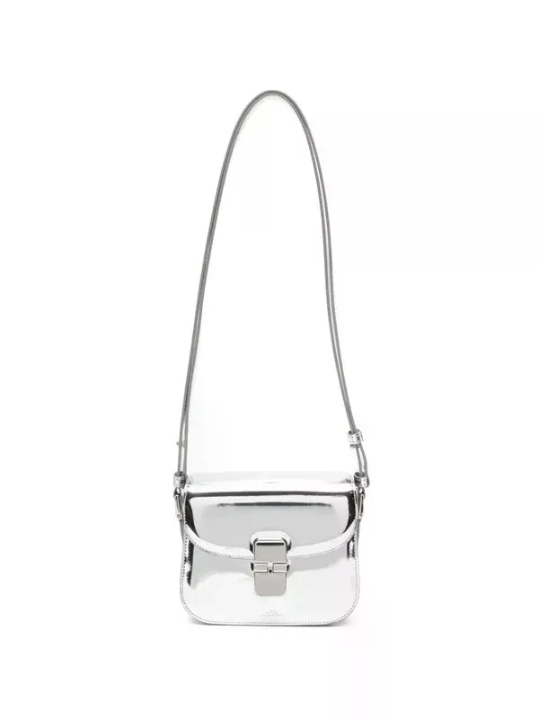 A.p.c. Turnlock Shoulder Bag - Silver