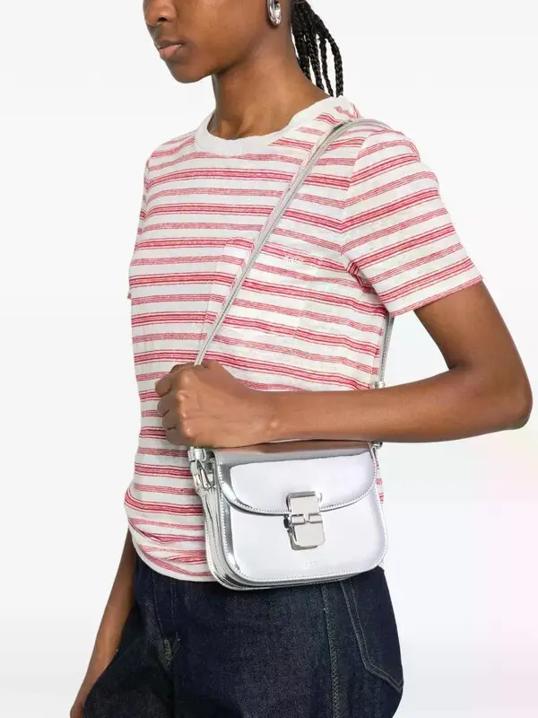 A.p.c. Turnlock Shoulder Bag - Silver