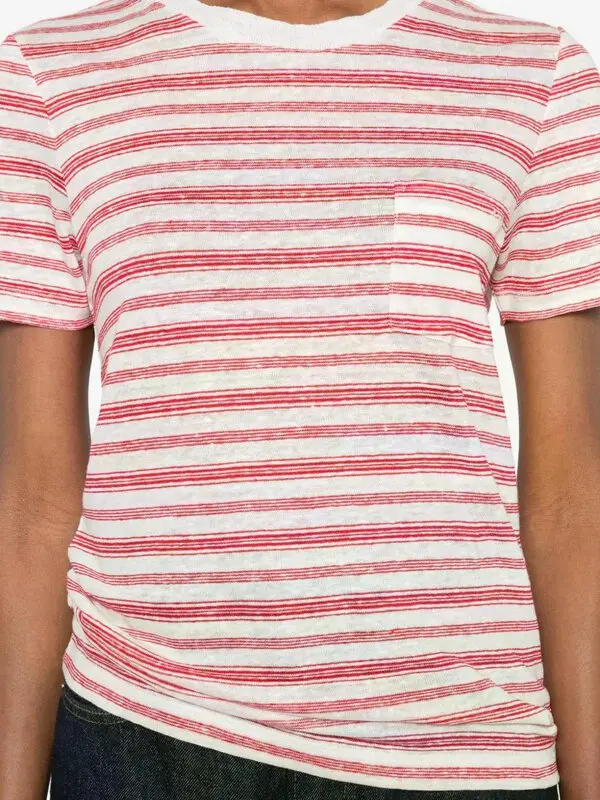 A.p.c. Striped Pocket T-shirt