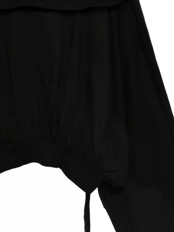 Rick Owens Cropped Hoodie - Black