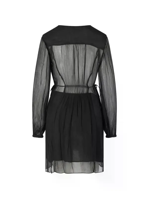 MARANT ETOILE V-neck Button Dress - Black