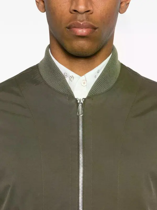 PAUL SMITH オリーブグリーン ジャンパー Paul Smith Zip Bomber Jacket - Green | Editorialist