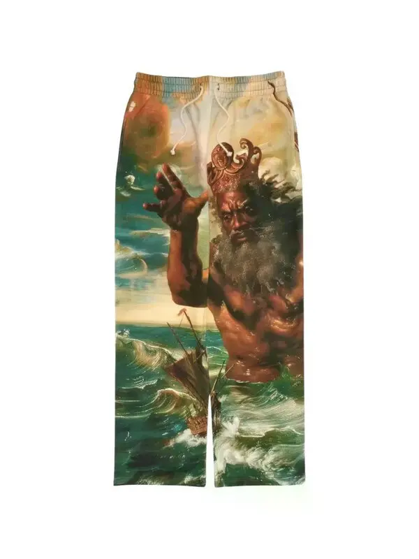 DENIM TEARS Printed Poseidon's Revenge Track Pants