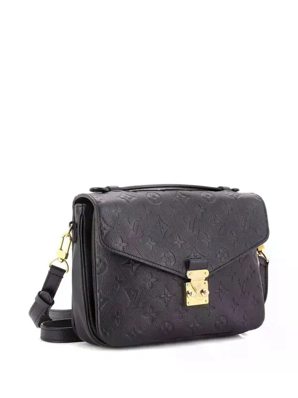 LOUIS VUITTON Pochette Metis Monogram Empreinte Leather Crossbody Bag - Black
