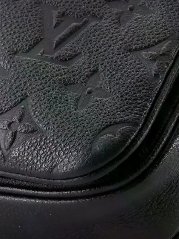 LOUIS VUITTON Pochette Metis Monogram Empreinte Leather Crossbody Bag - Black