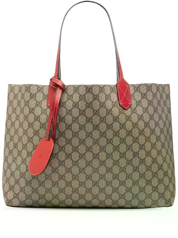 Gucci Gg Supreme Reversible Tote - Brown