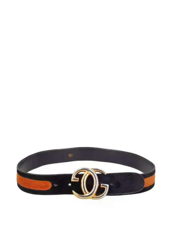 Gucci Leather Belt With Interlocking G Buckle - Black