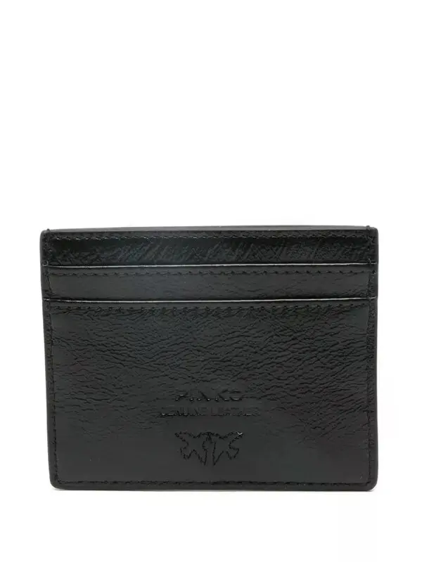 Pinko Logo-detail Card Holder - Black