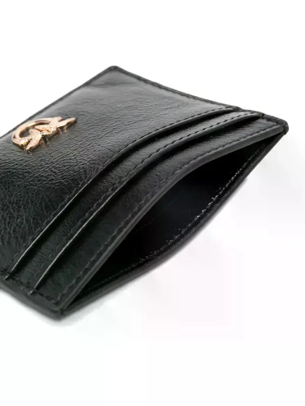 Pinko Logo-detail Card Holder - Black