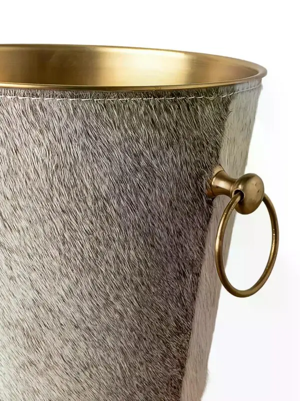 CU I SEEYOU Leather Ice Bucket With Ring Detail