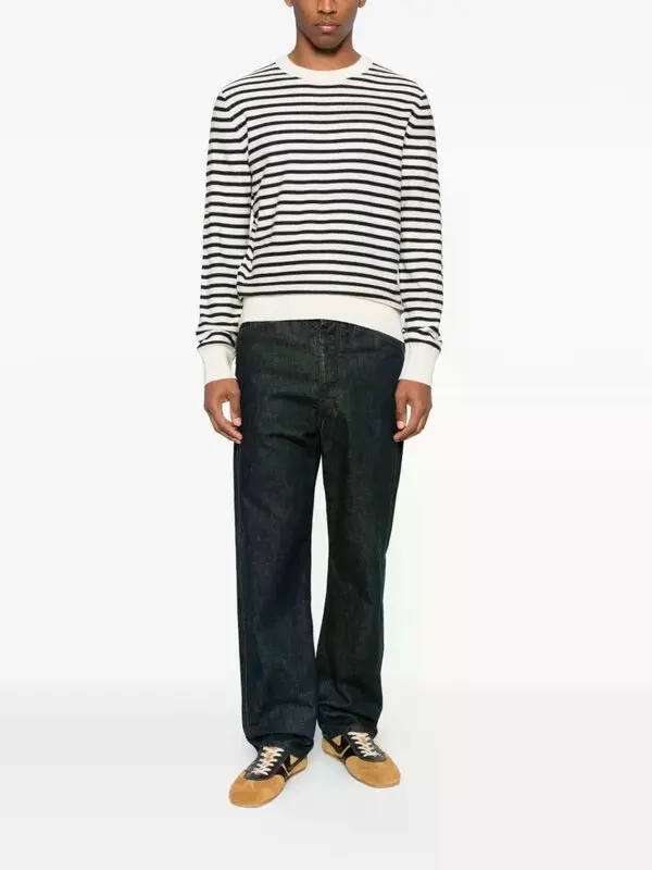 A.p.c. Striped Knitted Sweater - Neutrals