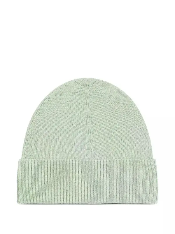 Eric Bompard Ribbed Beanie Hat - Green