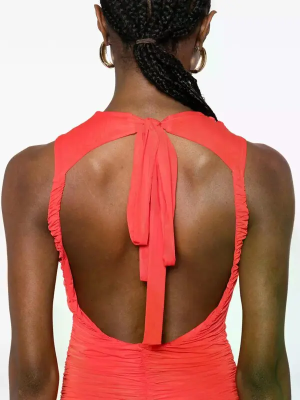 SIEDRES Alina Ruched Maxi Dress - Red