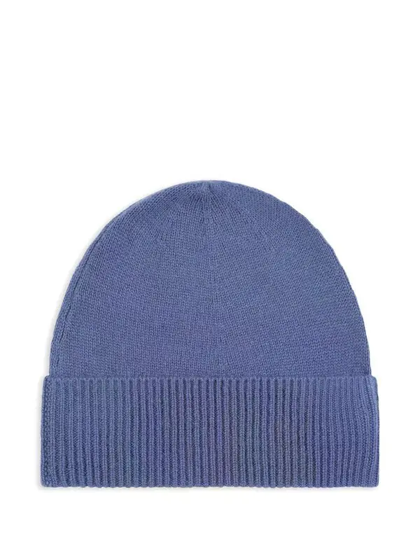 Eric Bompard Ribbed Beanie Hat - Blue