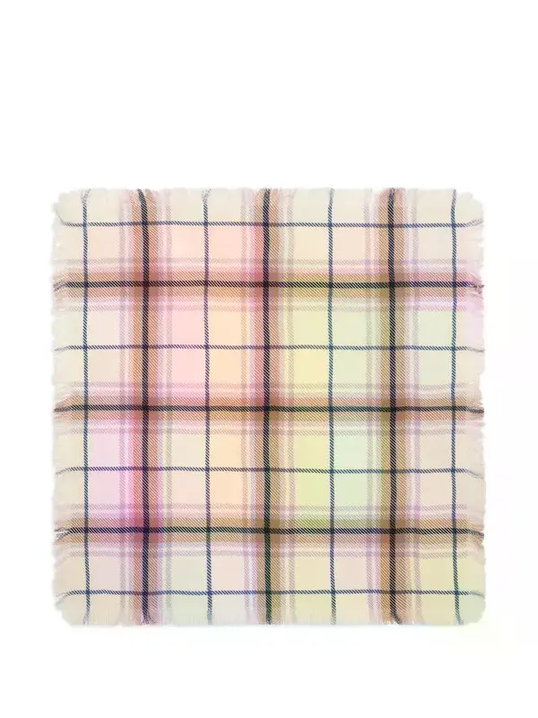 Eric Bompard Twill Tartan Scarf - Neutrals