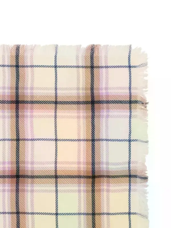 Eric Bompard Twill Tartan Scarf - Neutrals