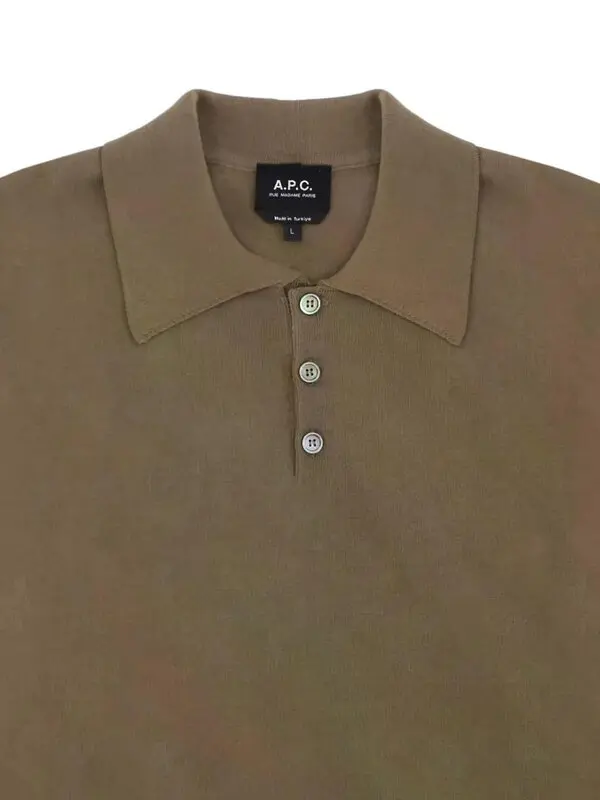 A.p.c. Logo-detail Polo Shirt - Brown