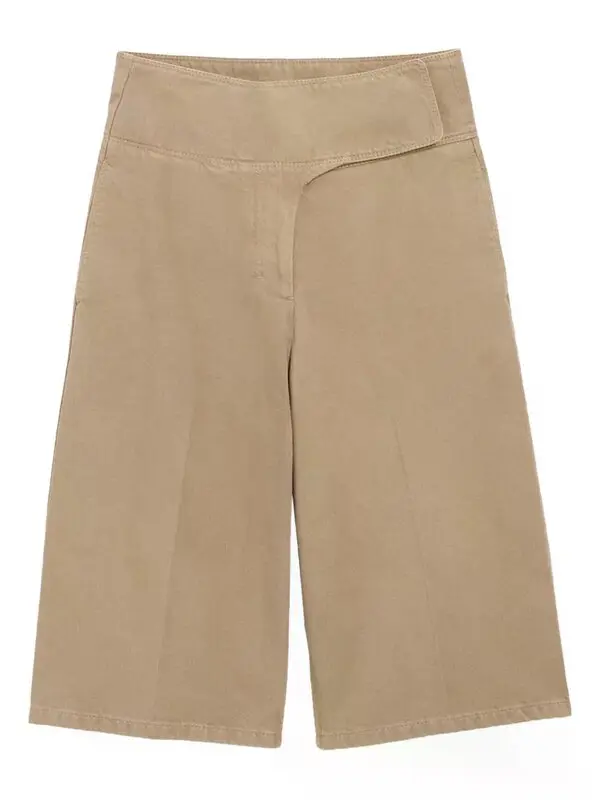 Ami Cotton Wrapped Belted Bermuda Shorts