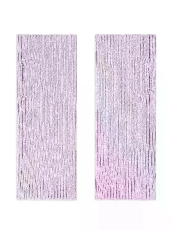 Eric Bompard Ribbed Short Mittens - Purple