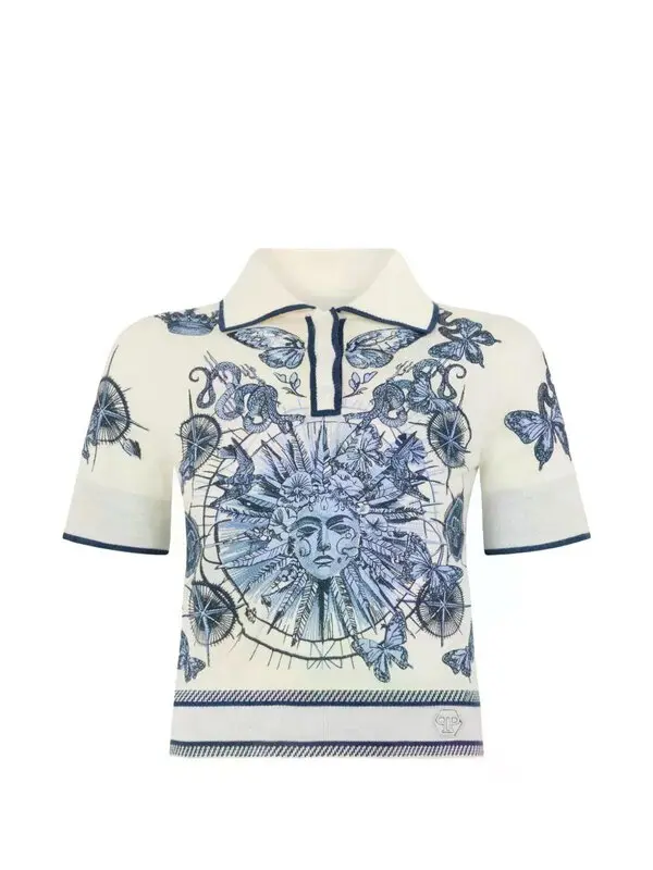 Philipp Plein Graphic-print Polo Shirt - Neutrals