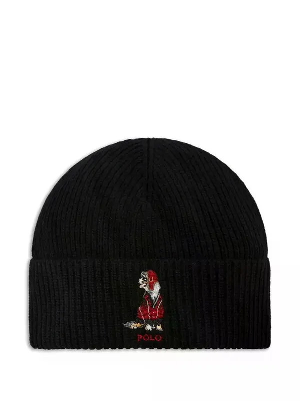 Polo Ralph Lauren Holiday Dog Beanie - Black