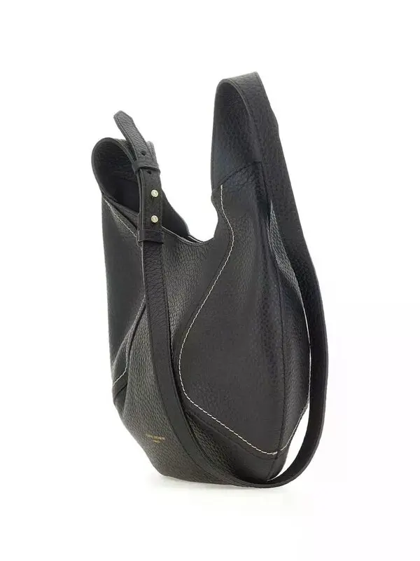 GIANNI CHIARINI Medium Juno Shoulder Bag With Contrast Stitching - Black