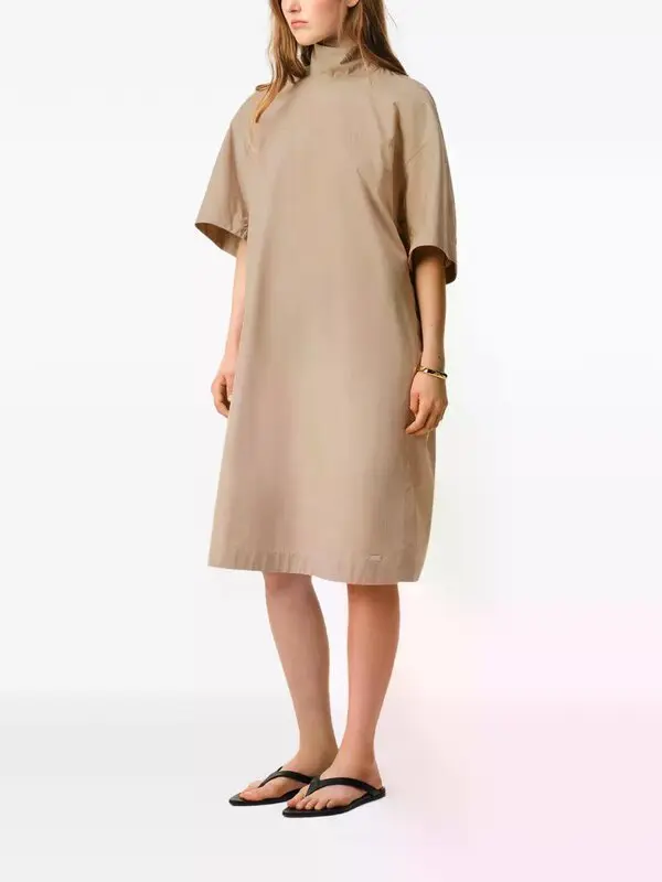 Ami Mock-neck Buttoned Dress