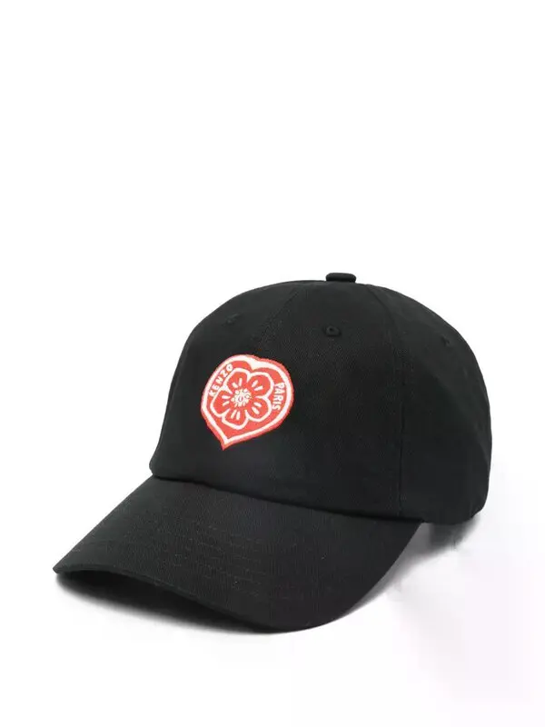 Kenzo Logo-appliqué Baseball Cap - Black