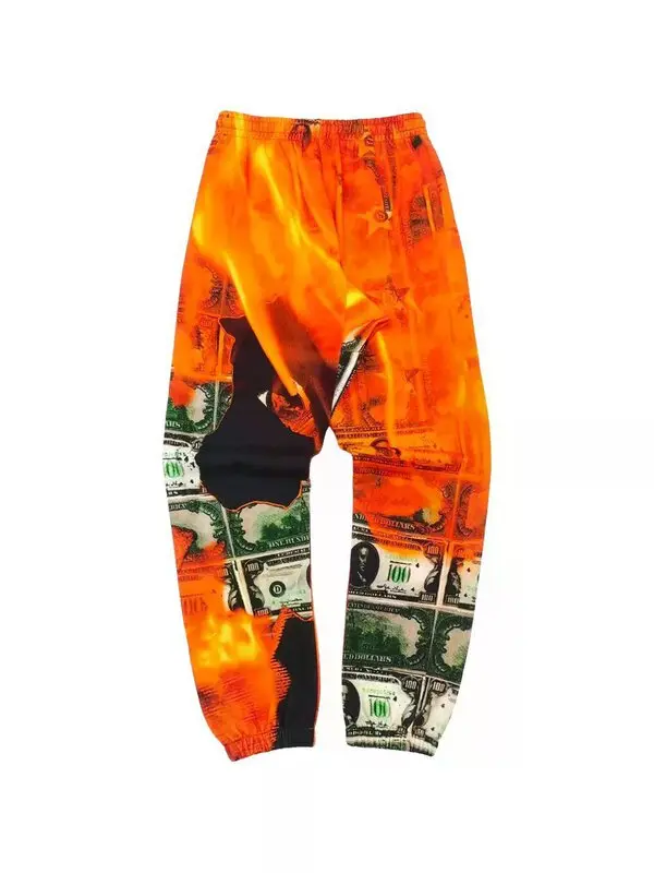 DENIM TEARS Burn It All Printed Track Pants - Orange