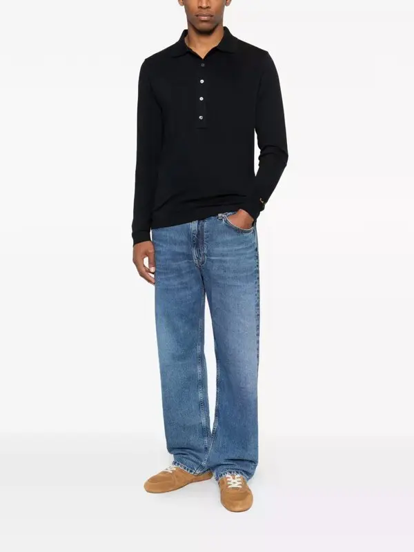 Paul Smith Long-sleeve Buttoned Polo T-shirt