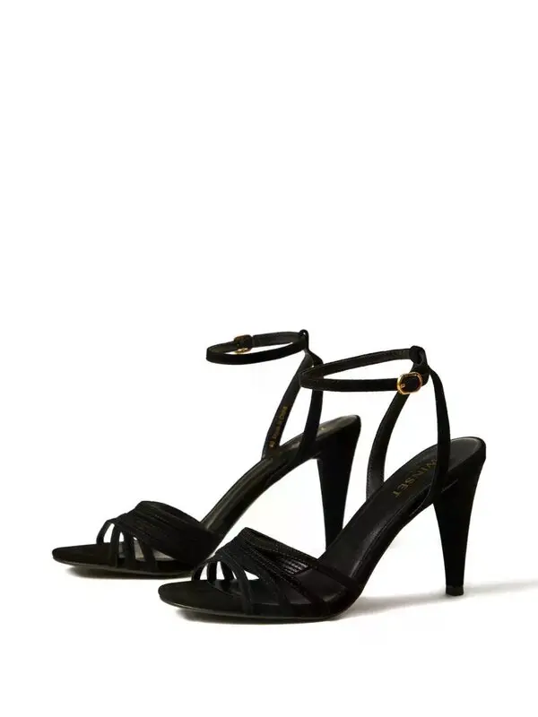 TWINSET Suede Buckle-strap Sandals