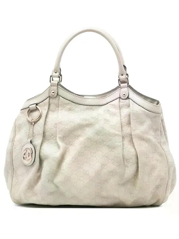 Gucci Large Sissima Sukey Tote Bag - White