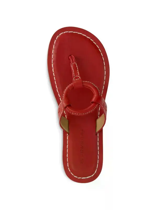 Bernardo Matrix Ring-detail Sandals - Red